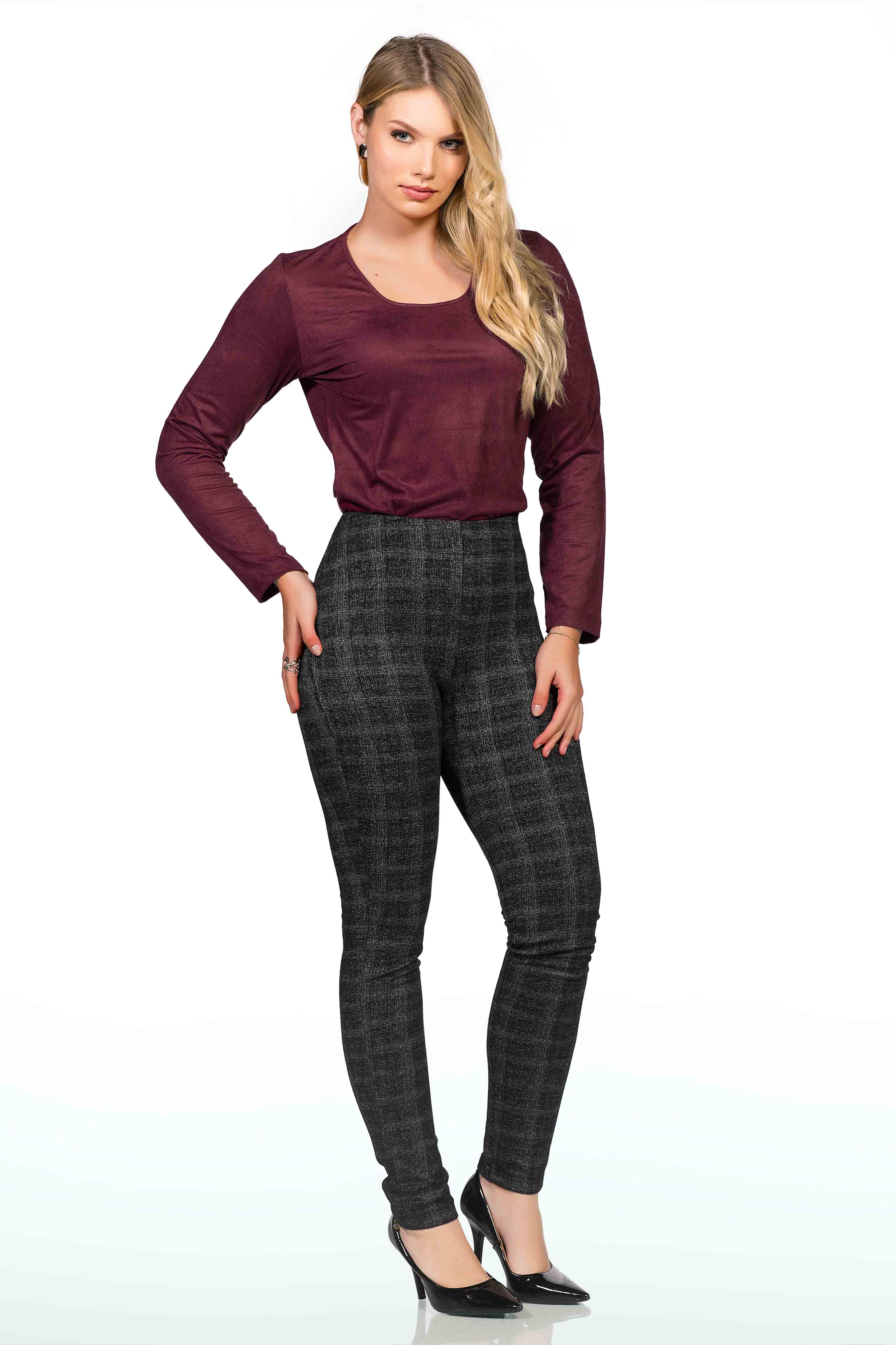 CALÇA MONTARIA EM JACQUARD PRETO MIRA VEST